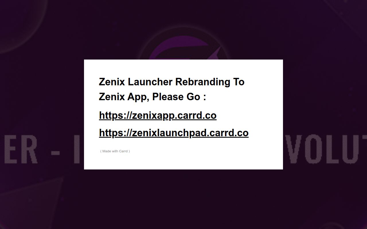 Zenix Launcher Rebranding To Zenix App